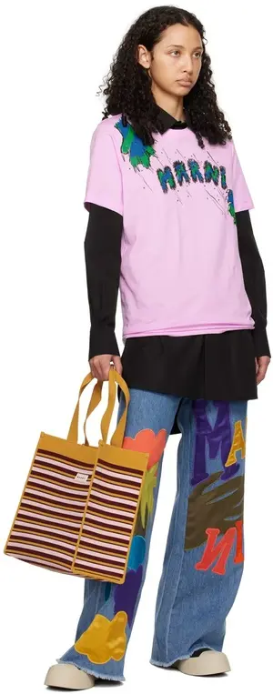 Marni Medium Striped Handbag