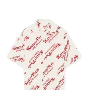 Kenzo Monogram Printed Buttoned Shirt - White