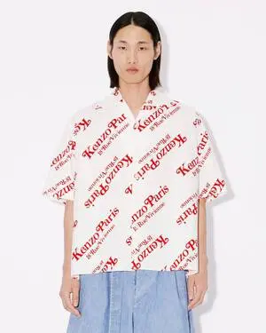 Kenzo Monogram Printed Buttoned Shirt - White