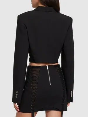DION LEE Wool Blend Interwoven Casual Jacket