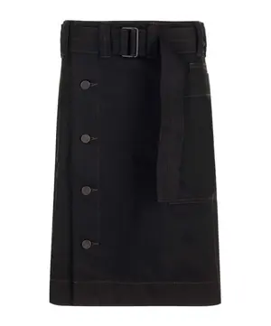 LEMAIRE Belted Apron Midi Skirt