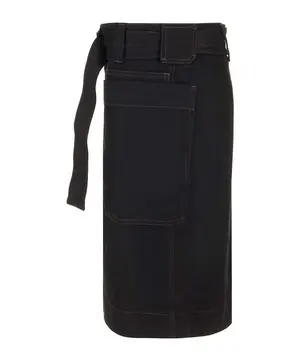 LEMAIRE Belted Apron Midi Skirt