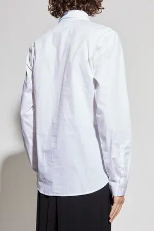 Versace Logo Embroidered Long-sleeved Shirt