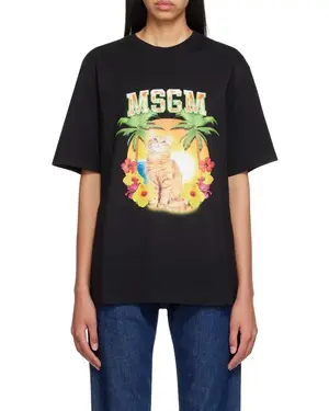 MSGM Printed Logo T-shirt