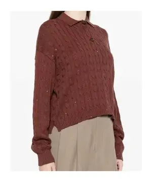 Brunello Cucinelli Cable Knit Polo Sweater