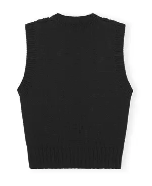 GANNI Cotton Rope Knit Vest