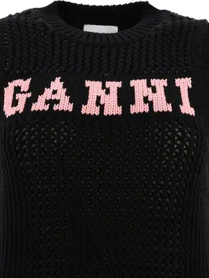 GANNI Cotton Rope Knit Vest