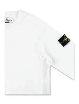 Stone Island Ribbed Detailed Crew Neck Jumper