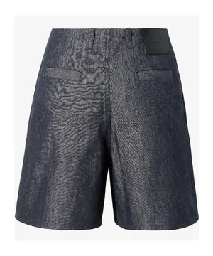 Fendi Light Chambray Double Pleated Shorts