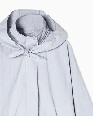 Emporio Armani Oversized Waterproof Jacket With Logo Print