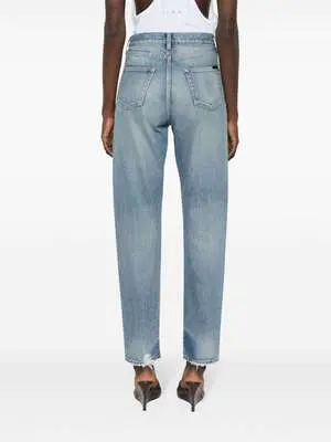 Saint Laurent Button Detailed High-waist Skinny Jeans