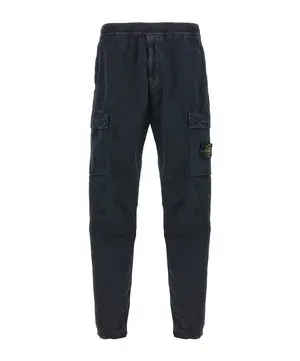 Stone Island Logo Patch Tapered Cargo Pants