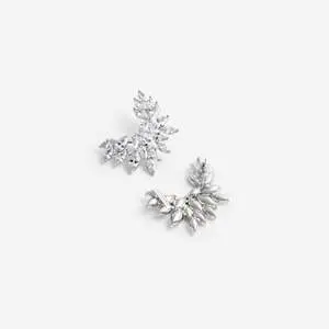 SELF-PORTRAIT Crystal Cuff Earrings