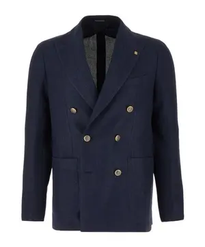 Tagliatore Double-breasted Long Sleeved Blazer - Black