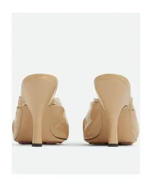 Bottega Veneta Lacquered Leather High-heeled Mules