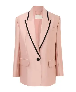Zimmermann Long-sleeved Wool Jacket With Contrasting Trim