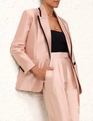 Zimmermann Long-sleeved Wool Jacket With Contrasting Trim