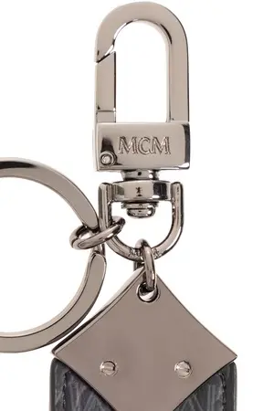 Mcm Logo Keychain With Removable Lobster Buckle