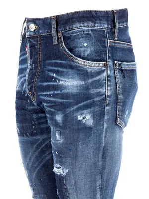 Dsquared2 Mid-rise Distressed Skinny Jeans - Blue