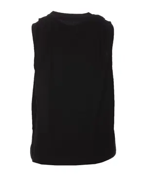 Sacai Pleated Shoulder Cotton T-shirt