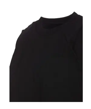 Sacai Pleated Shoulder Cotton T-shirt