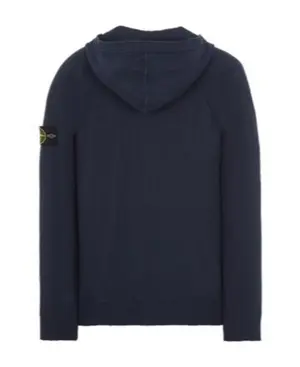 Stone Island Logo-patch Knitted Zip-up Hoodie