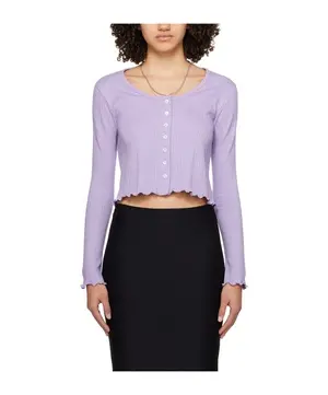 A.p.c. Lettuce Rimmed Knitted Cardigan