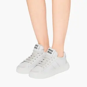 Miu Miu Round-toe Lace-up Sneakers