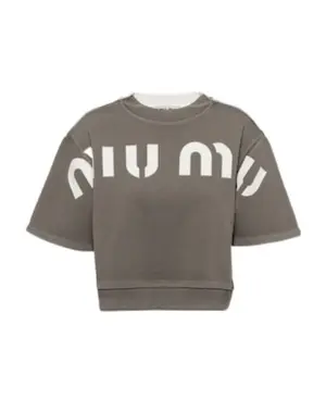 Miu Miu Printed Cotton Sweatshirt