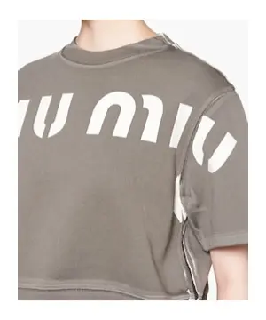 Miu Miu Printed Cotton Sweatshirt
