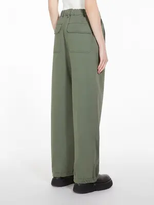 Max Mara Cotton Satin Parachute Trousers
