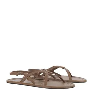THE ROW Leather Sandals - Brown