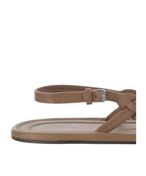 THE ROW Leather Sandals - Brown