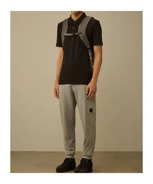 C.P. COMPANY Logo Patch Short-sleeved Polo Shirt