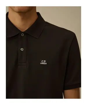 C.P. COMPANY Logo Patch Short-sleeved Polo Shirt