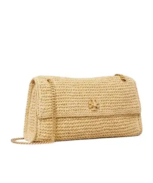 Tory Burch Woven Crochet Shoulder Bag - Natural Color