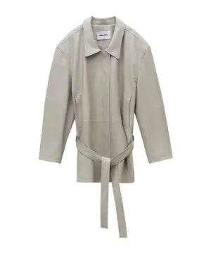 LOW CLASSIC Belted Jacket With Drop Shoulder And Snap Button Closure