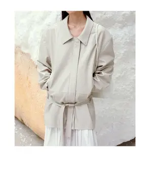LOW CLASSIC Belted Jacket With Drop Shoulder And Snap Button Closure