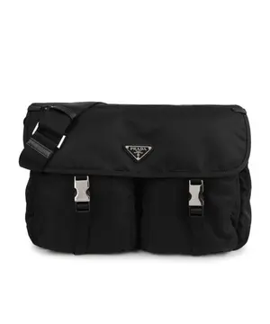 Prada Flap Shoulder Bag - Black