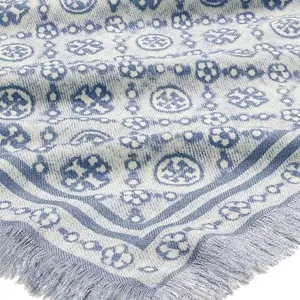 Tory Burch Fringed Monogram Scarf