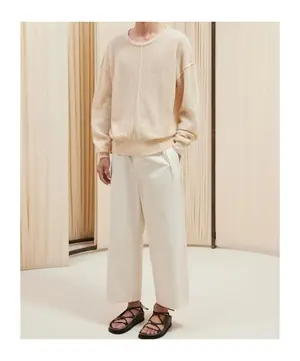 LEMAIRE Seamless Belted Wide-leg Trousers