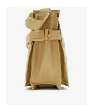 Burberry Trench Tote Bag With Equestrian Rider Embroidery - Nude