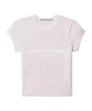 Alexander Wang Baby Logo Rhinestone T-shirt