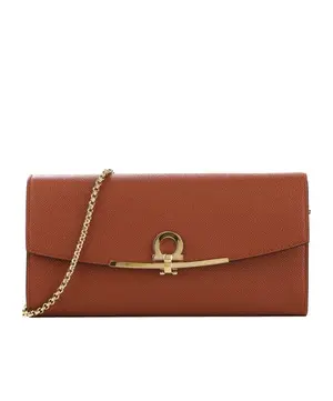 FERRAGAMO Flip Shoulder Bag With Chain Strap