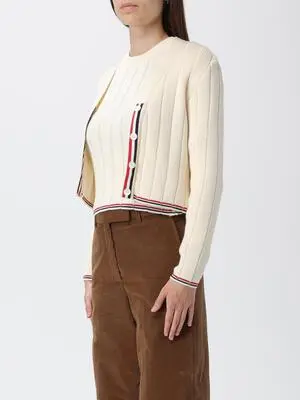 Thom Browne Rwb Jacquard Knitted Cardigan