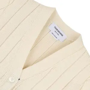 Thom Browne Rwb Jacquard Knitted Cardigan