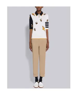 Thom Browne Embroidered Polo Top
