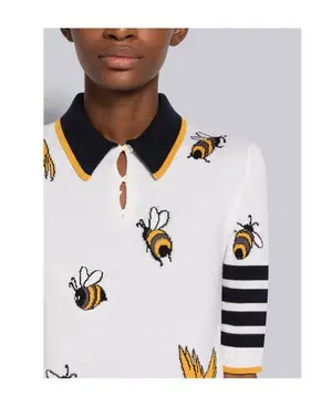 Thom Browne Embroidered Polo Top