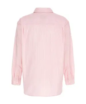 A.p.c. Striped Logo Embroidered Button-up Shirt