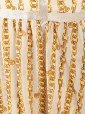 Versace Chain Print Tiered Dress